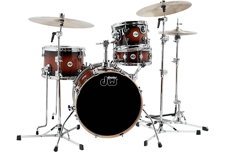 DW Design Series Mini-Pro Drum Set Tobacco Burst DDLG1804TB | Reverb