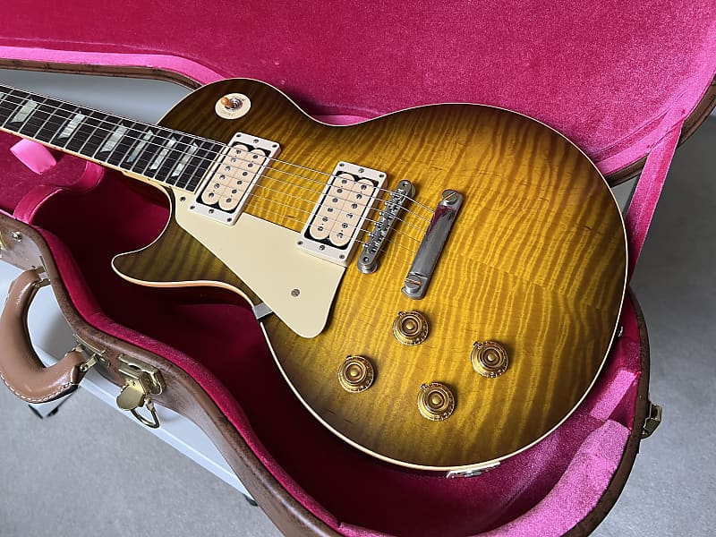 Gibson Les Paul 59 Reissue R9 2022 - Green Lemon Fade VOS - | Reverb