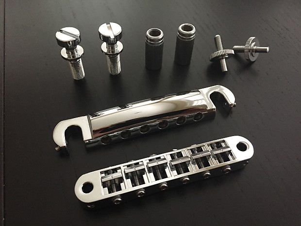 TonePros Tune-O-Matic Locking Bridge Assembly Chrome | Reverb