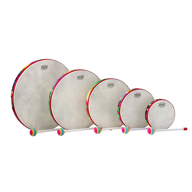 Remo Kids Percussion Frame Drum Fabric Rain Forest, Pack | Reverb