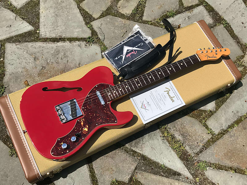 Fender Custom Shop Telecaster Thinline Dakota Red Relic | Reverb