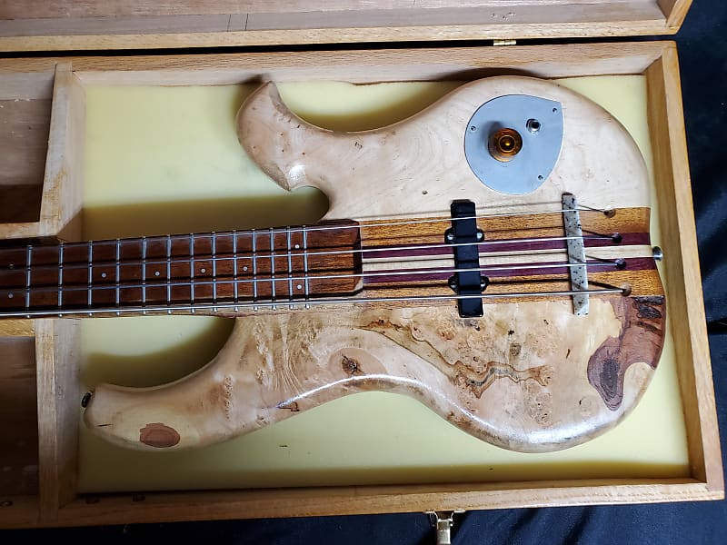 Wishbass Unique #824 Custom build Handcrafted Natural Woods | Reverb