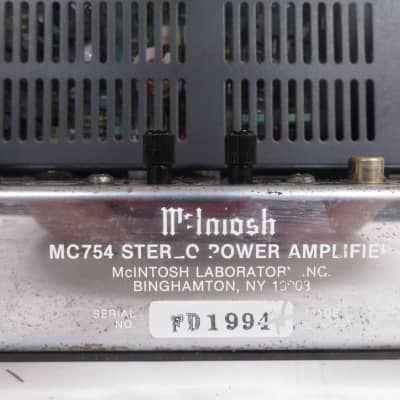 McIntosh Model 754 Power Amplifier early 1990's - black and | Reverb