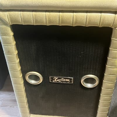 Kustom 100 “Tuck and Roll” 1968 - Gold Sparkle Naughahyde | Reverb