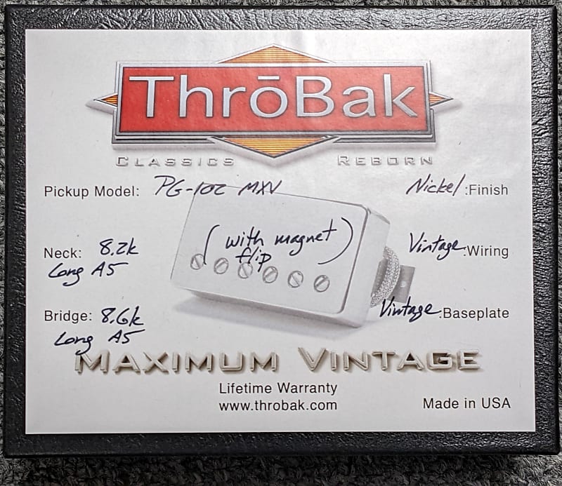 ThroBak ThroBak PG-102 MXV "Peter Green" Pickup Set 2022 | Reverb