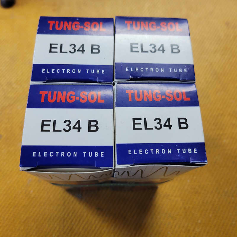 Tung-Sol EL34 B Quad New Guitar Amp Power Tubes Matched | Reverb