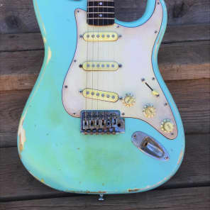 Fender Stratocaster - Daphne Blue (Hard Relic) | Reverb