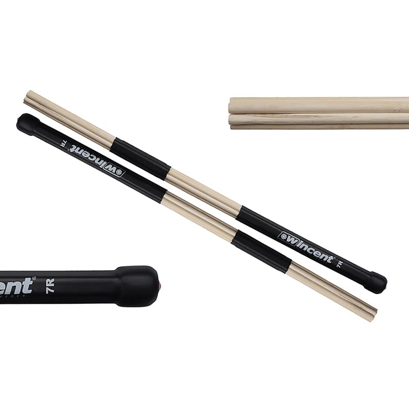 Mint Pearl Drums W7R Wincent Drumsticks Bamboo Clustersticks, | Reverb