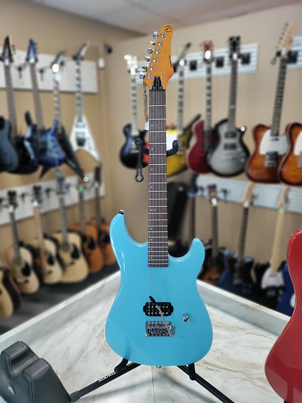 Samick SS50 2022 Double Cutaway Blue | Reverb