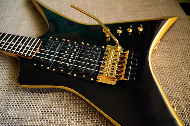 Kramer Focus 5000 Black/Gold Schaller Tremolo, Tuners, SD | Reverb