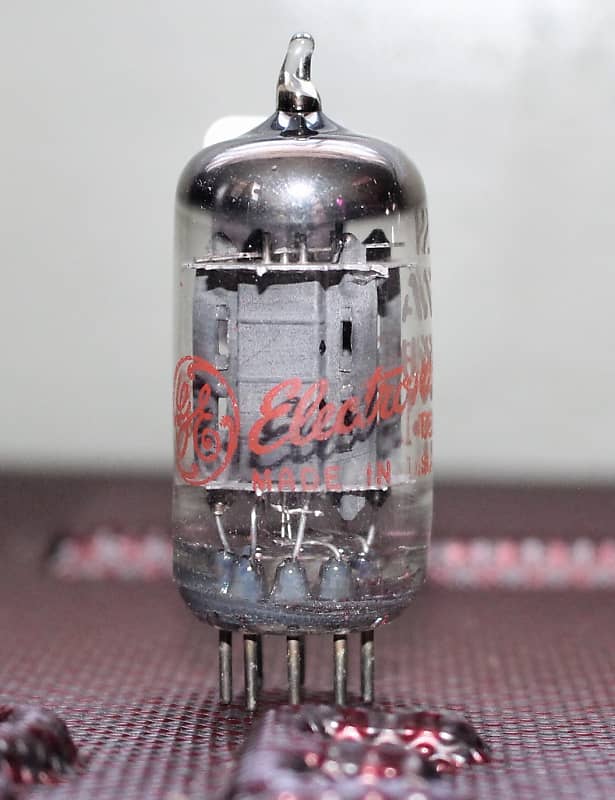 GE 12AX7 ECC83 LONG PLATE HALO GETR PERFECT BALANCE TEST NOS | Reverb