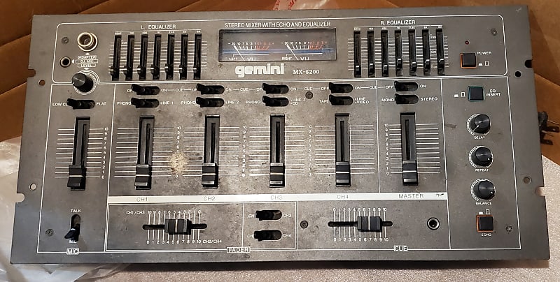 Gemini MX-6200 Stereo Graphic Equalizer Mixer w/ Echo | Reverb