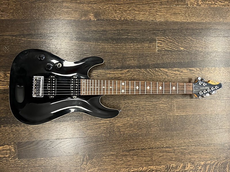 Schecter C-7 Diamond Series Lefty 7 String Guitar - Black | Reverb