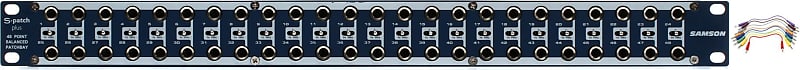 Samson S-Patch Plus 48-point Balanced Patchbay Bundle with | Reverb