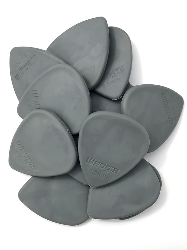 Wedgie Rubber Guitar Picks | 3.1 mm | Medium | Grey | 18 pack | Reverb