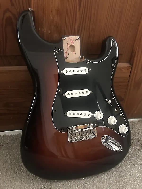 Fender MIM Stratocaster body loaded 2019 - Sunburst | Reverb