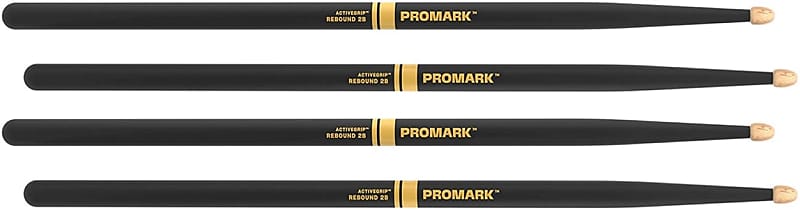 2 PACK Promark Rebound 2B ActiveGrip Acorn Tip Drumsticks | Reverb