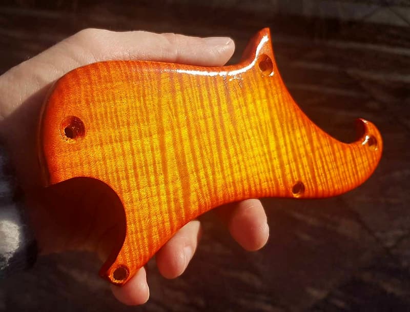 Custom spalted maple hand made Telecaster pickguard | Reverb