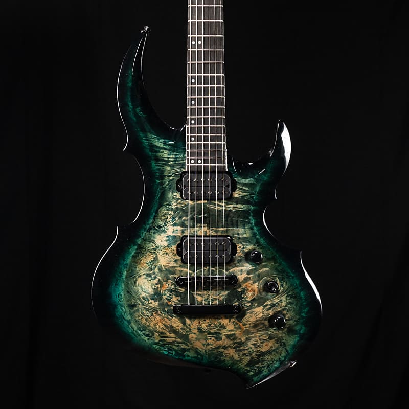 ESP Custom FRX CTM NT Neck-Thru, Peacock Blue Burst, Seymour | Reverb