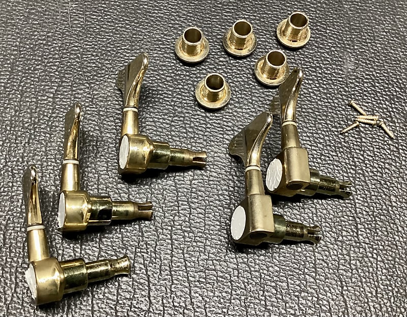 5 String Bass guitar tuners - 3R / 2L Brass | Reverb