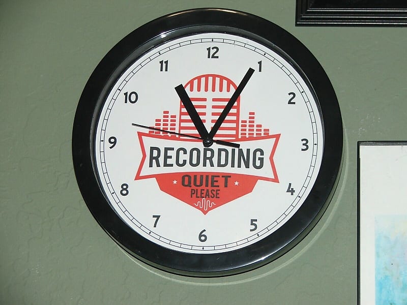 Recording Quiet Please Studio clock ...9" diameter....silent | Reverb