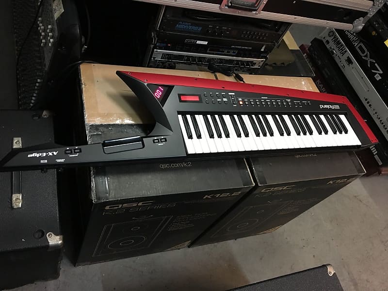 Roland AX-EDGE keytar Red/BLACK Color with White keys | Reverb