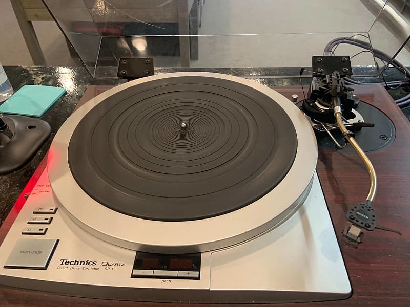 Technics SP-15 Direct Drive Turntable 1985 Walnut Base/Brush | Reverb