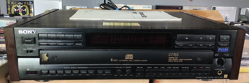 Sony C77ES 5 Disc Multiplay Compact Disc Player W/ Wood | Reverb