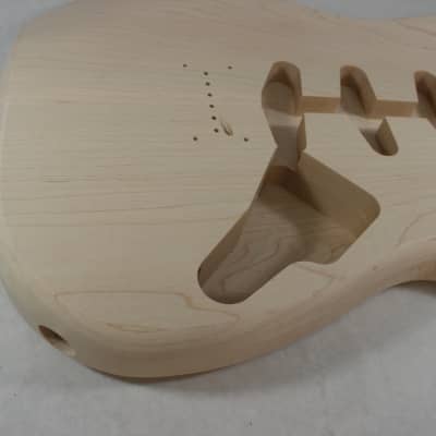 Unfinished Maple SSS Hardtail guitar body - fits Fender Strat | Reverb