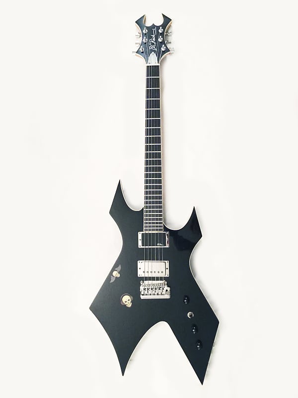 B.C. Rich Warlock Widow Platinum -2000 MIK Black. Upgraded. | Reverb