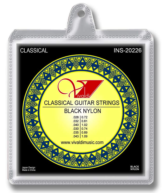 Vivaldi Classical Guitar Strings (6 Strings) Black Nylon, | Reverb