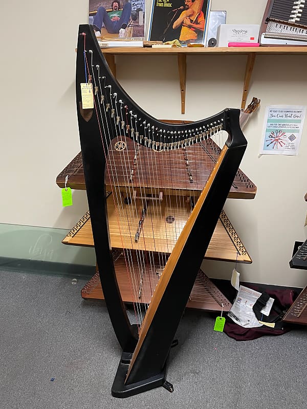 Lyon & Healy Troubadour I 33-String Harp, Black (Local Pickup | Reverb