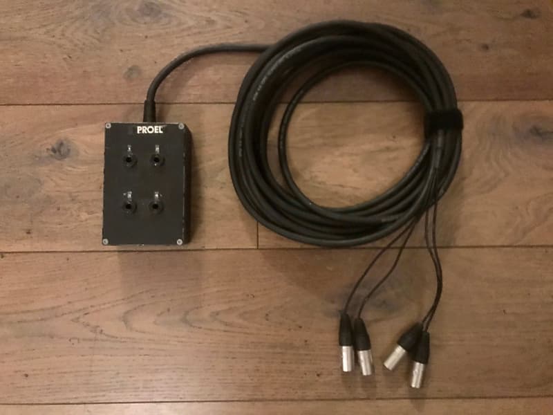 PROEL 10m 4 Way balanced jack socket to male xlr stage box | Reverb