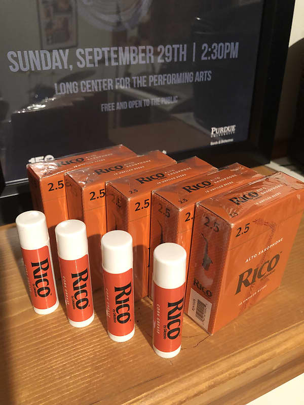 Rico Orange Box 2.5 Reeds and Cork Grease | Reverb