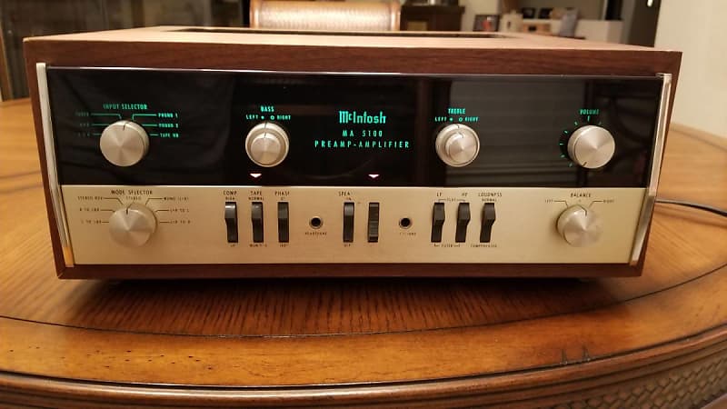 McIntosh MA5100 Preamp/Amplifier in Original Walnut Wood Case | Reverb