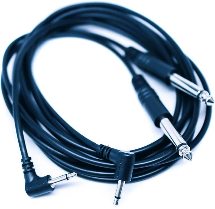 Modbap Modular Audio Patch Cables - Angled 3.5mm TS Male to | Reverb