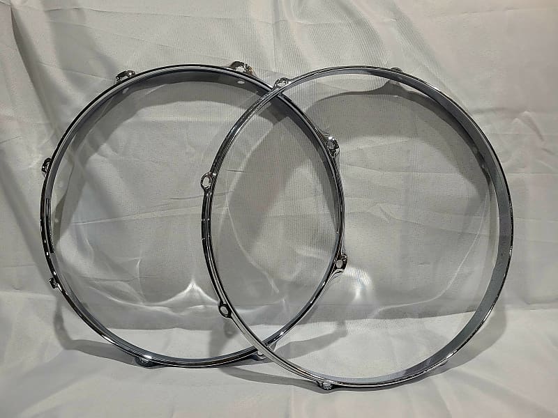 13" Snare Die Cast and Triple Flange 8 Lug Drum Hoop Set | Reverb