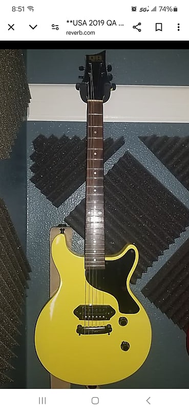 QA/Gibson copy Les Paul Jr DC - Yellow | Reverb