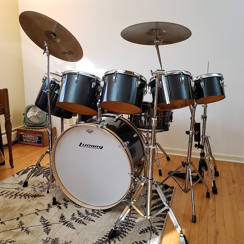 Refreshed Ludwig 1977 Quadra plus concert tom kit with 14x26" | Reverb