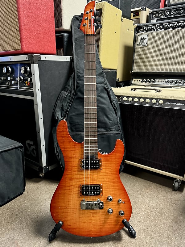 Yamaha RGX 820Z Stereo Piezo 2004 - Orange Quilted Maple Top | Reverb