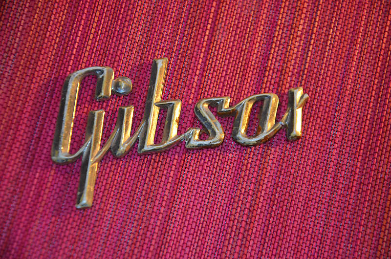 Gibson original vintage 1950s logo=original golden | Reverb