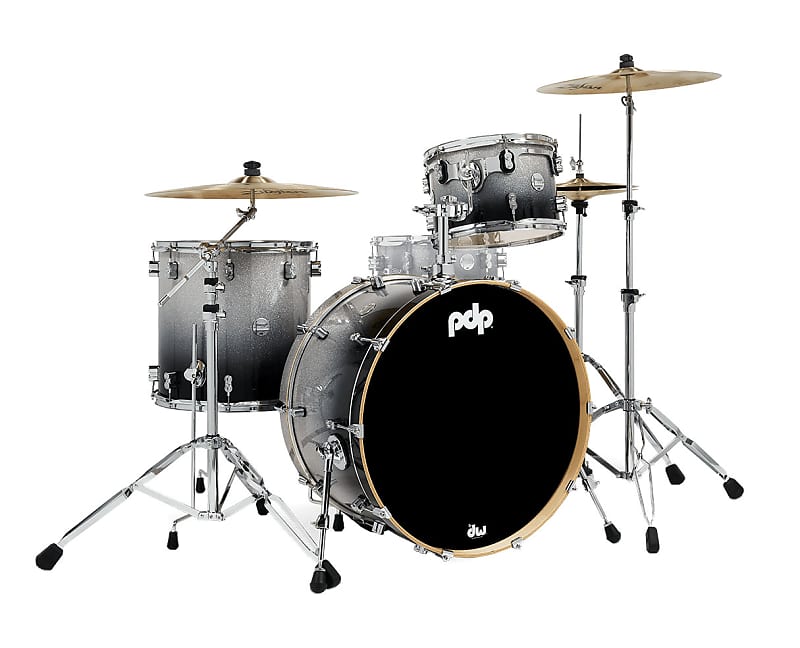 PDP Concept Maple 3-Piece Rock Shell Pack - Silver to Black | Reverb