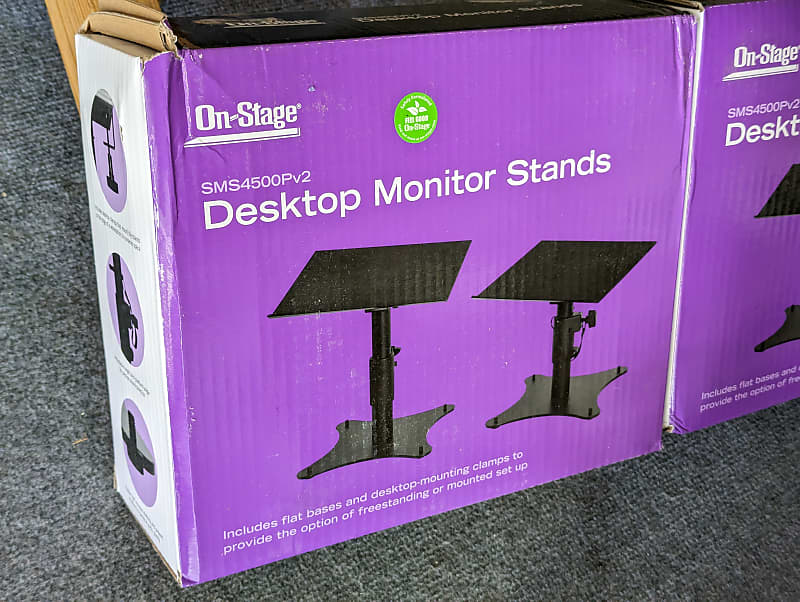 On-Stage Studio Monitor Stands Sms4500pv2 2024 - Black | Reverb