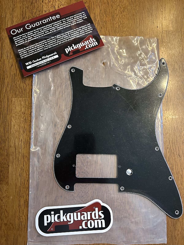 Stratocaster Style Pickguard Single Humbucker - Black | Reverb