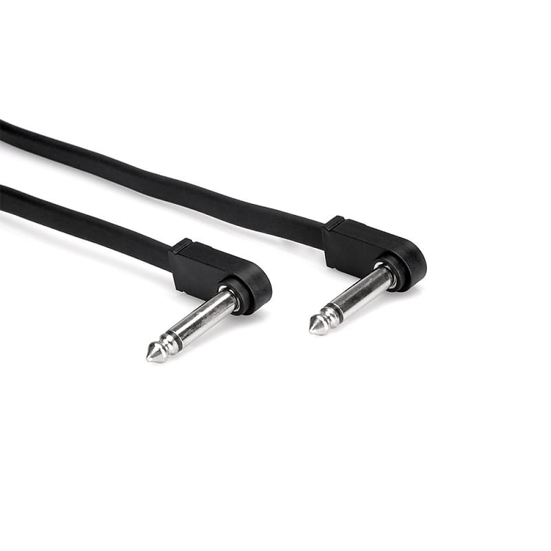 Hosa CFP-112 Flat Guitar Patch Cable 1/4 TS to Same (12 Inch) | Reverb