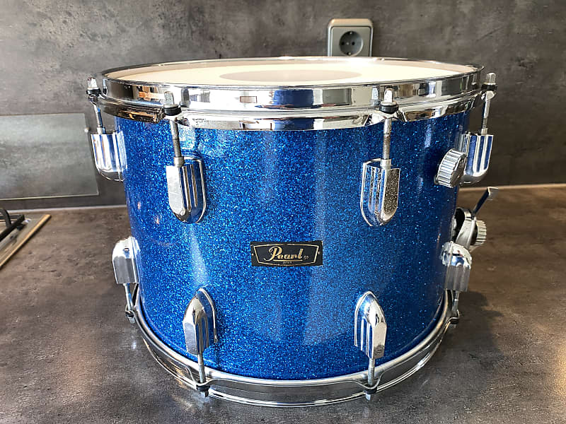 Pearl Marching snare 14x10” 1970 - Blue sparkle | Reverb