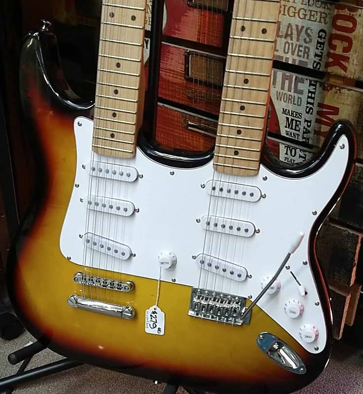 Zenison Double Neck Strat-style 12 & 6 String Guitar 2020s - | Reverb