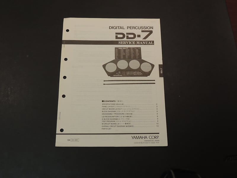 Yamaha DD-7 Service Manual [Three Wave Music] | Reverb