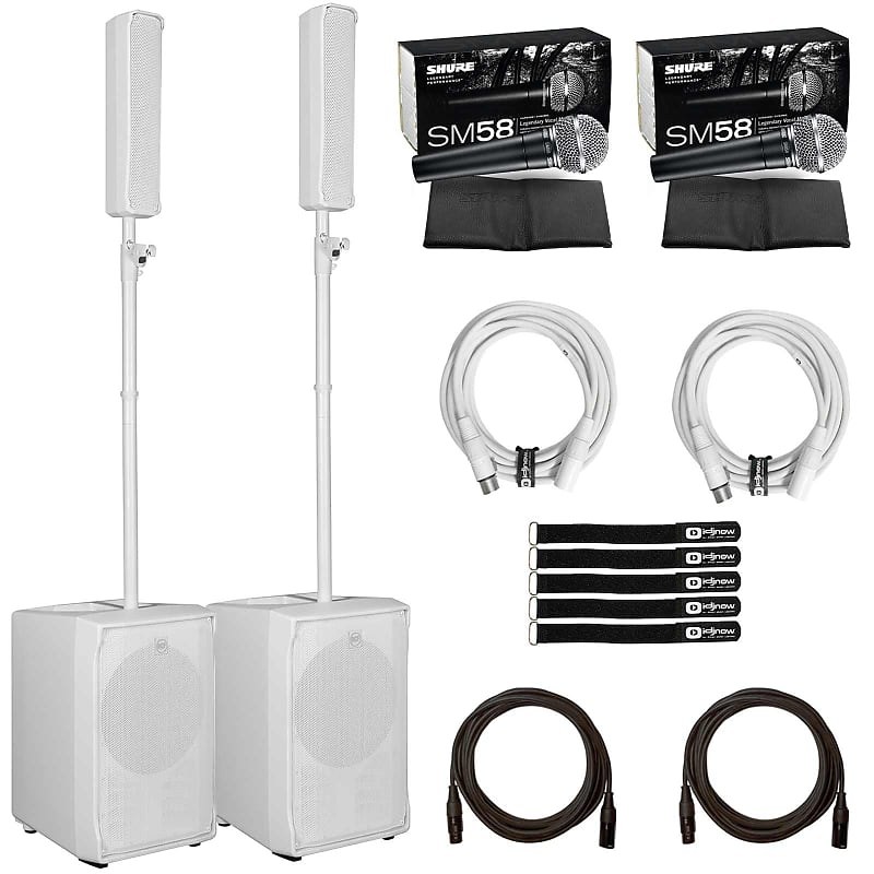 RCF Evox JMIX8 White Active 2-Way DJ PA Array Speaker Systems | Reverb