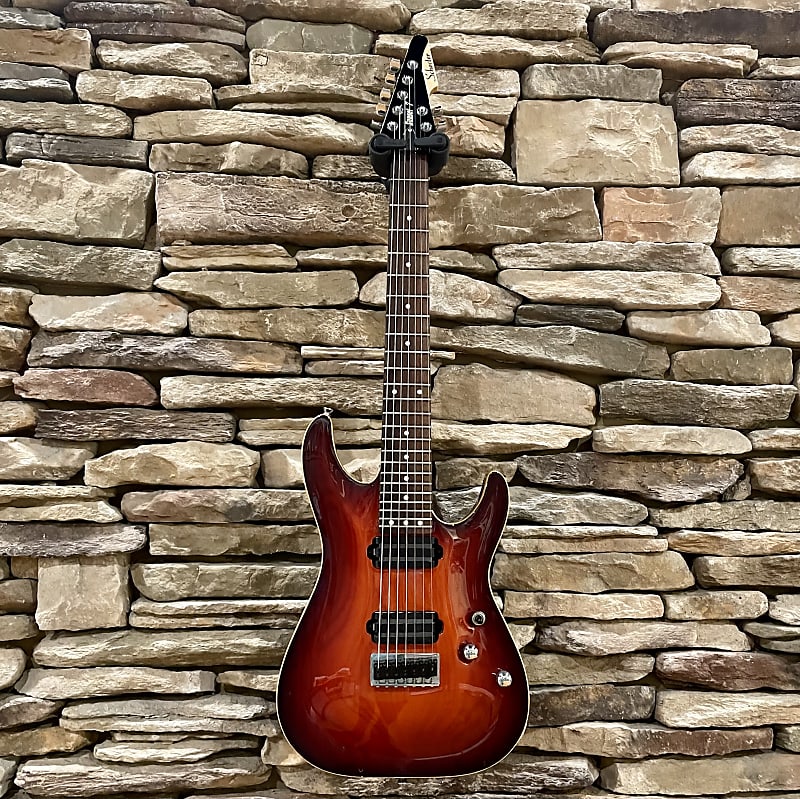 Schecter USA Custom Shop Sunset 7 1998 - Cherry Sunburst | Reverb